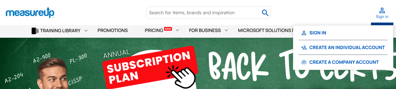 How to login to Measureup