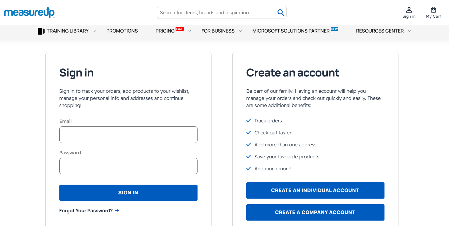 How to login to Measureup